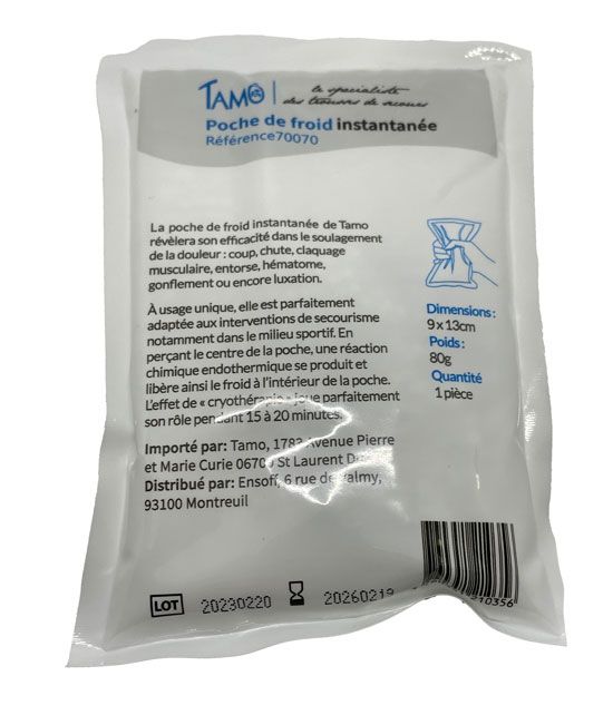 Sac de froid instantané - 8cm x 13cm - Tamô